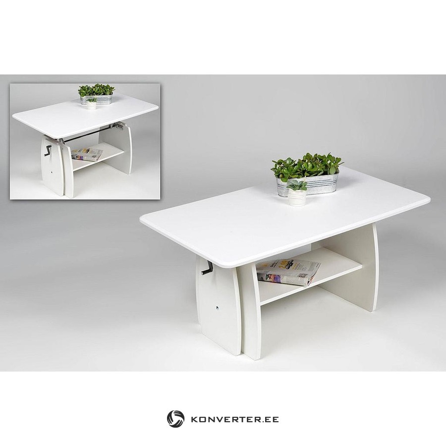 Valge Reguleeritava Kõrgusega Diivanilaud - Konverter Sisustuskeskus